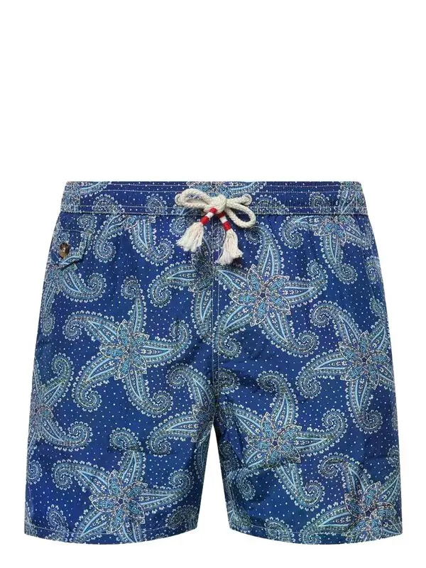 MC2 SAINT BARTH Printed Swim Shorts - Blue