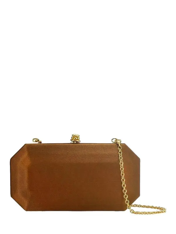 Tyler Ellis Perry Pinecone Clutch Bag - Brown
