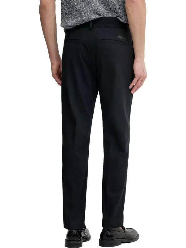 TRUSSARDI Logo-patch Tailored Trousers - Blue