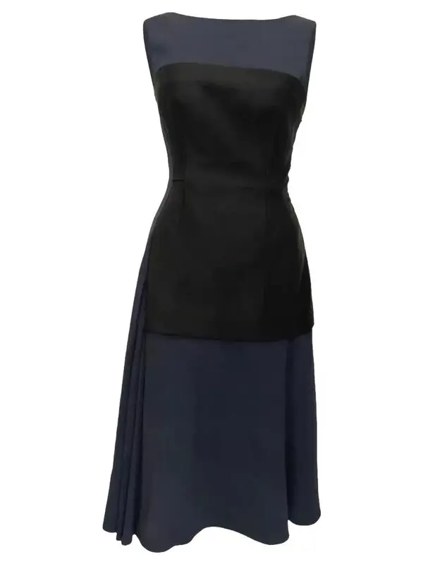 Dior Color-blocked Sleeveless Dress - Blue