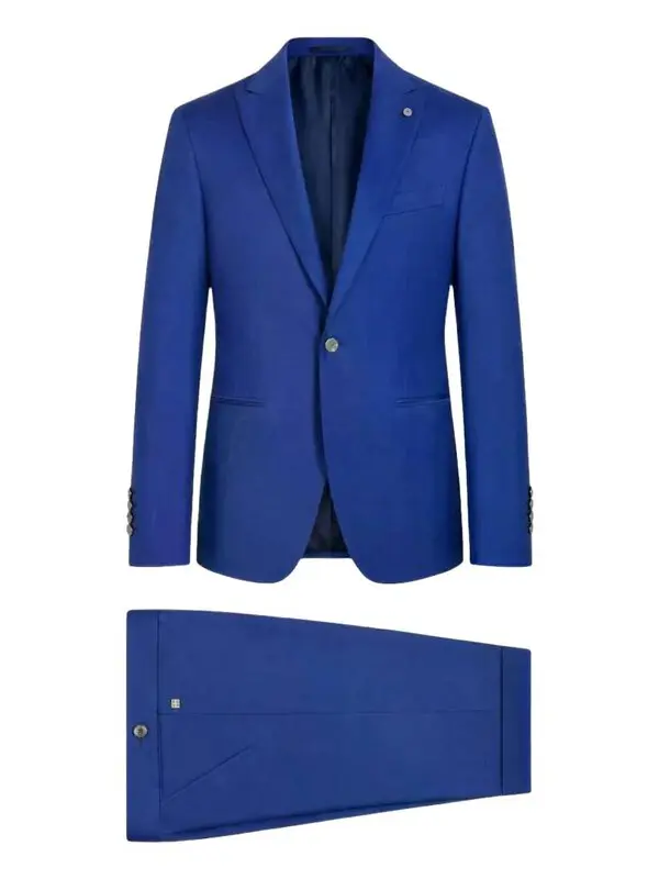 LUIGI BIANCHI MANTOVA Single-breasted Notch-lapel Suit - Blue