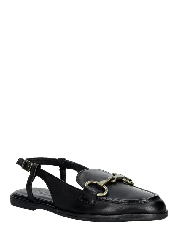 Marc O'polo Horsebit Slingback Loafers - Black