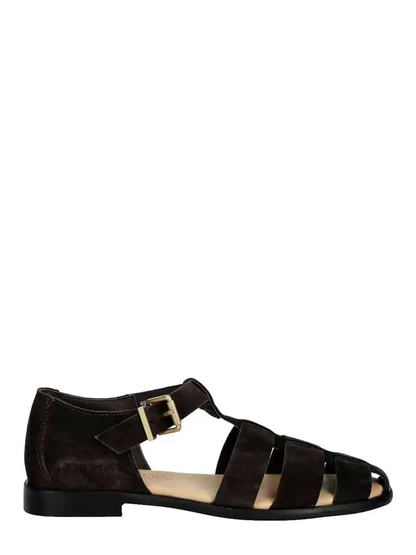 Marc O'polo Suede Cage-strap Sandals - Brown