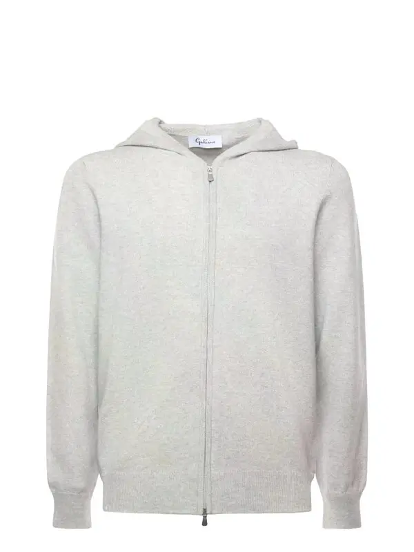GALIANO Zip-up Knit Hoodie - Grey