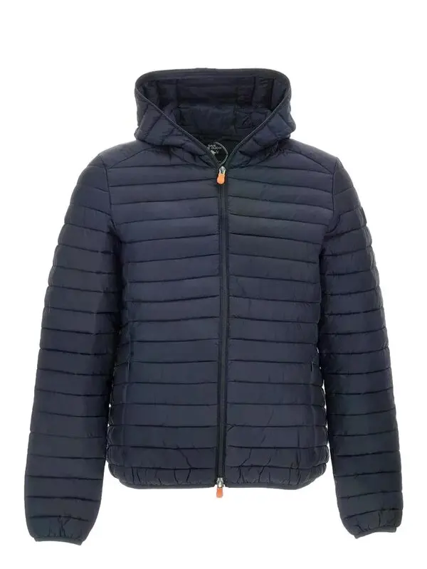 SAVE THE DUCK Hooded Quilted Jacket - Blue