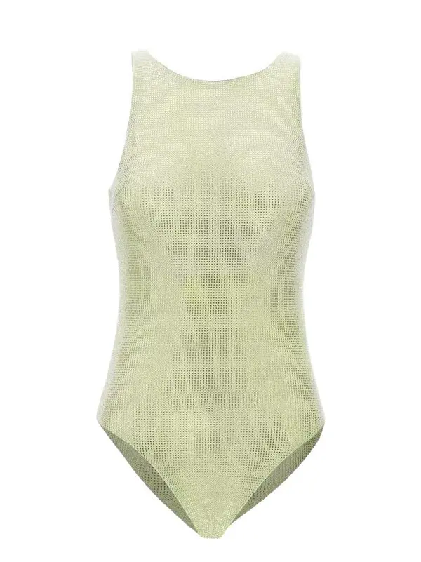 TWENTY FOURHAITCH Lamu Rhinestone Embellished Bodysuit - Green