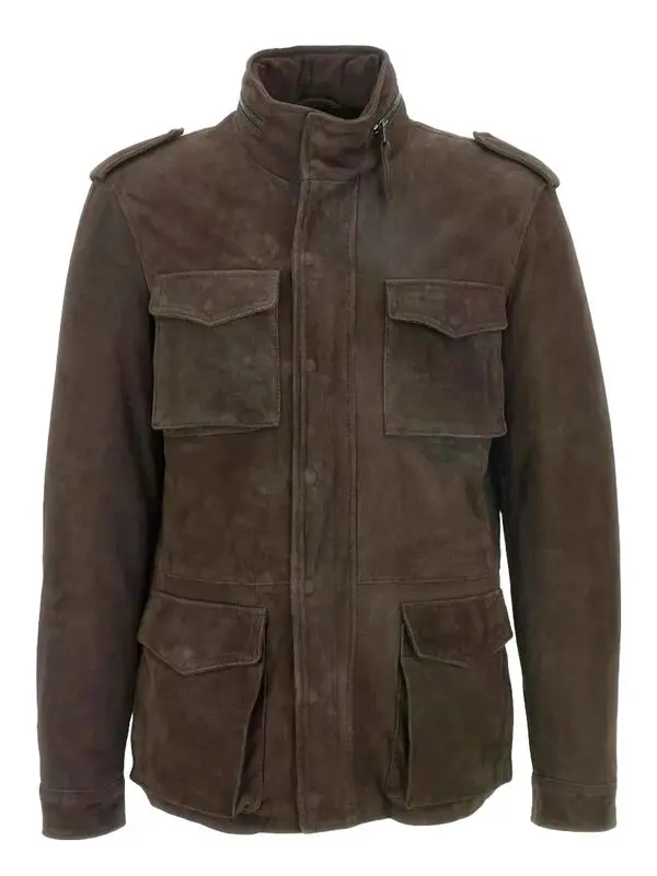VOLFAGLI FIRENZE Santa Croce Camoscio Suede Jacket - Brown