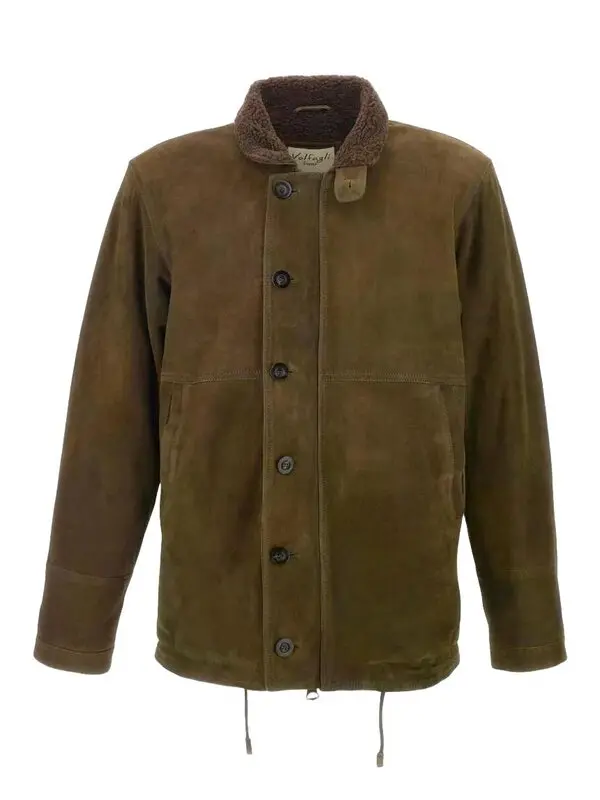 VOLFAGLI FIRENZE Brera Buccio Suede Jacket - Brown