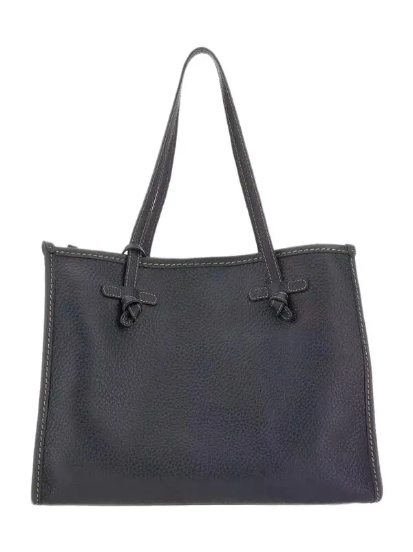 MARCELLA CLUB Marcella Pebbled Leather Shoulder Bag - Blue