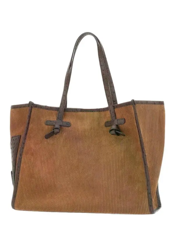 MARCELLA CLUB Large Marcella Ribbed Shoulder Bag - Neutrals