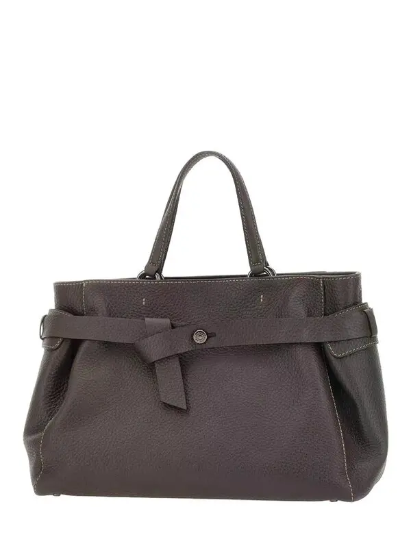 GIANNI CHIARINI Miranda Leather Tote Bag - Brown