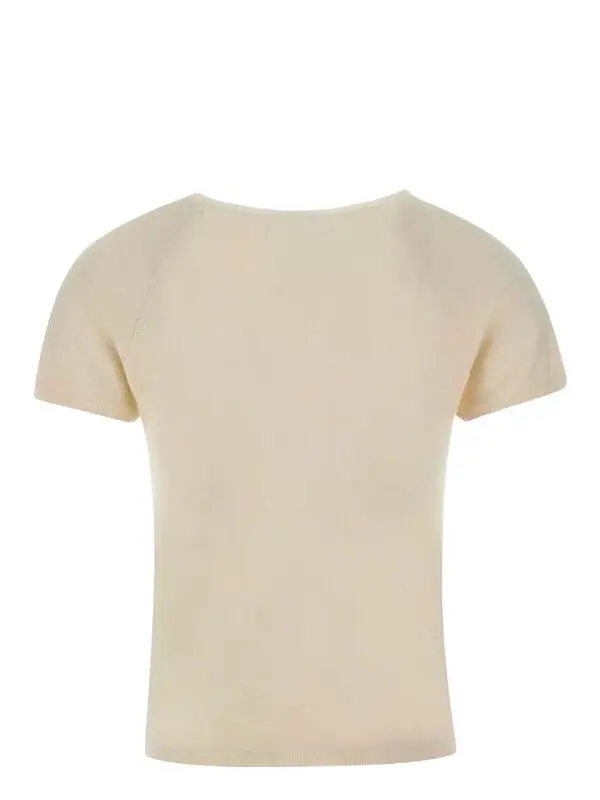 Vince Short Sleeve V-neck Sweater - Neutrals