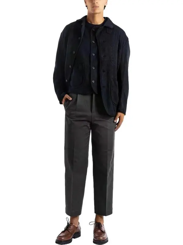 MOMOTARO Sashiko Overdyed Vest - Blue