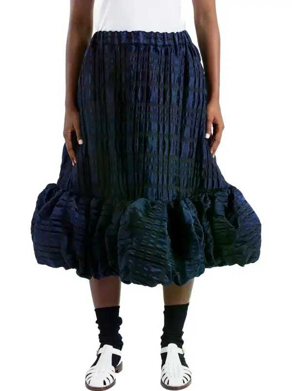 Noir Kei Ninomiya Ruched Midi Skirt - Blue