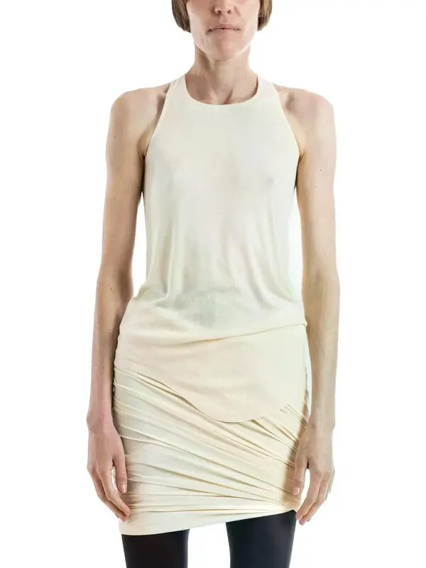 Rick Owens Asymmetric Hem Round-neck Tank Top - Neutrals