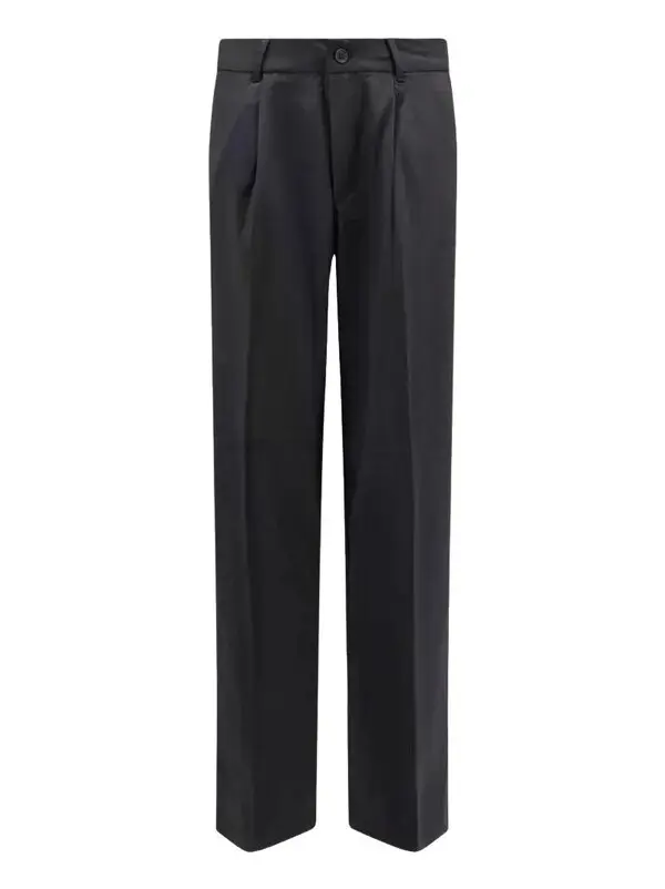 WOODBIRD Pressed Crease Zip-fastening Trousers - Black