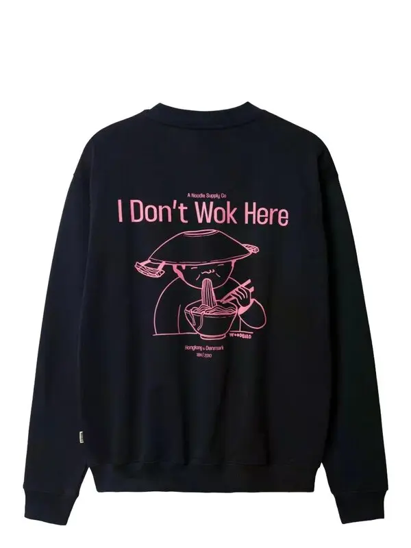 WOODBIRD Cane Wok Graphic Print Sweater - Blue