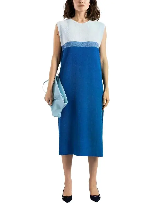 BIELO Sleeveless Double-face Midi Dress - Blue
