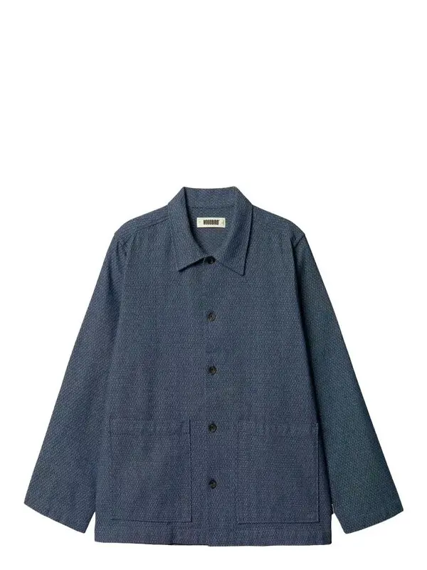 WOODBIRD Blade Needle Patch-pockets Shirt Jacket - Blue