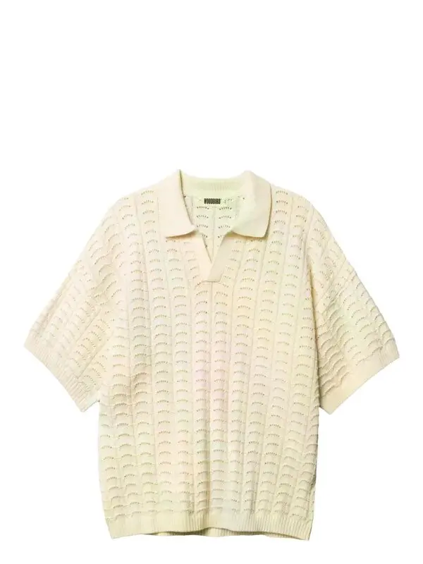 WOODBIRD Wbshimo Wave Crochet-knit T-shirt - Neutrals