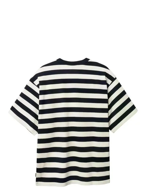 WOODBIRD Striped Beam T-shirt - Blue