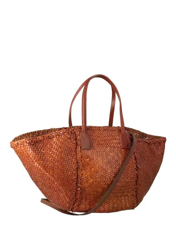 Dragon Diffusion Teresa Woven Leather Tote Bag - Brown