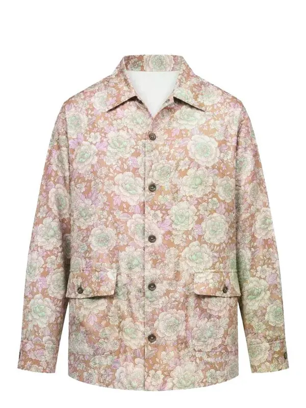 Paul & Joe Leonard Floral-print Pocket-detail Shirt - Neutrals