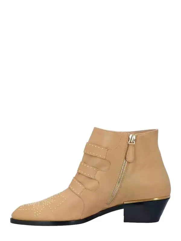 Chloé Susanna Studded Ankle Boots - Neutrals
