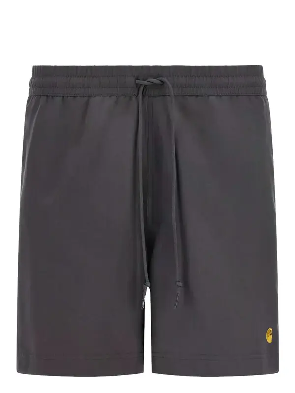 Carhartt Work In Progress Chase Logo-embroidered Swim Shorts - Grey