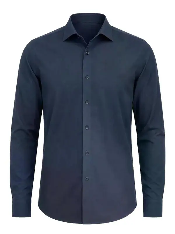 KIRED Long-sleeve Button-up Shirt - Blue