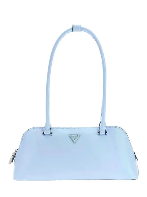 Guess Logo Plaque Shoulder Bag - Blue