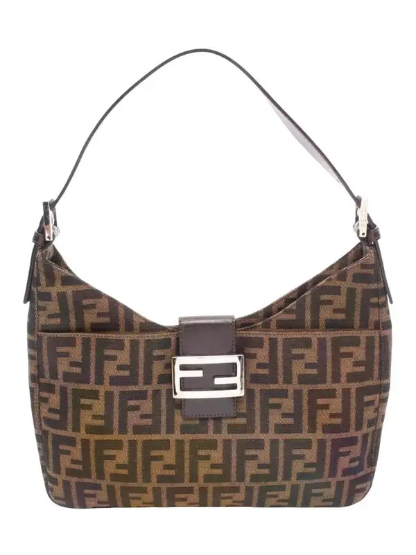 Fendi Zucca Canvas Shoulder Bag - Brown