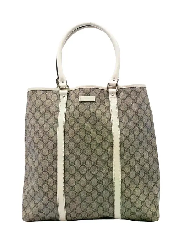 Gucci Gg Supreme Canvas Joy Vertical Tote Bag - White