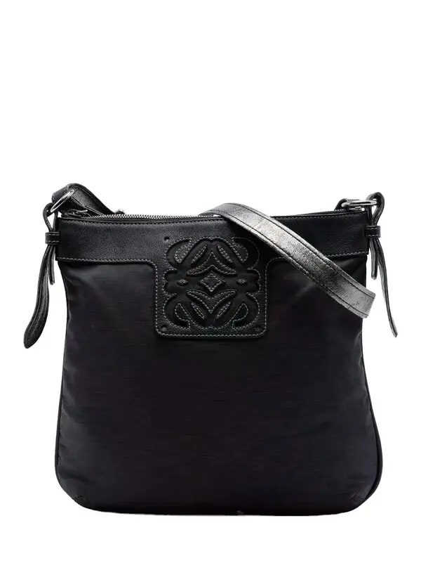 Loewe Nylon Anagram Crossbody Bag - Black