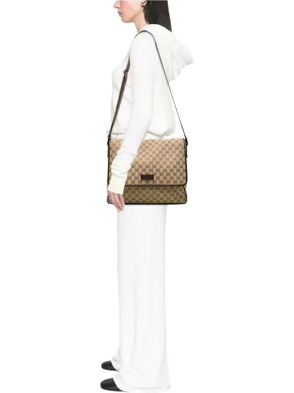 Gucci Gg Canvas Messenger Bag - Neutrals
