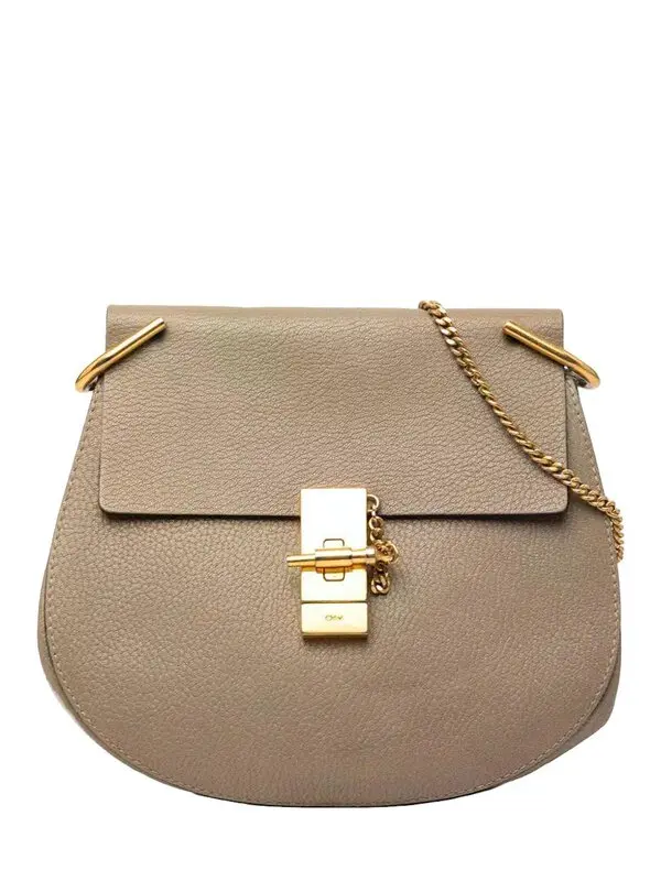 Chloé Grained Calfskin Drew Crossbody Bag - Brown
