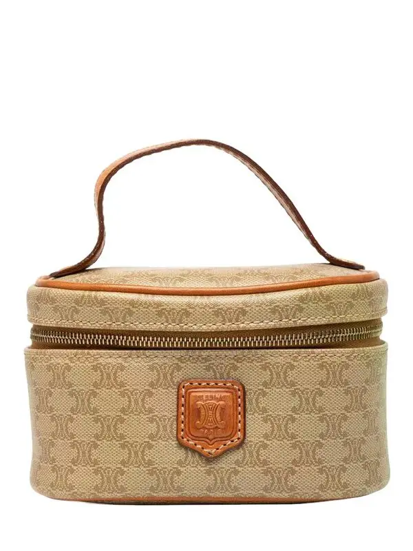 Celine Mini Macadam Coated Canvas Vanity Bag - Neutrals