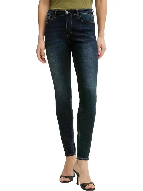 Armani Exchange Faded Effect Skinny Jeans - Blue