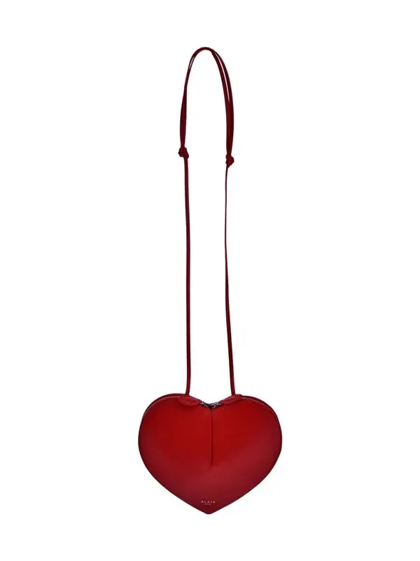 Alaïa Heart Satchel Bag - Red