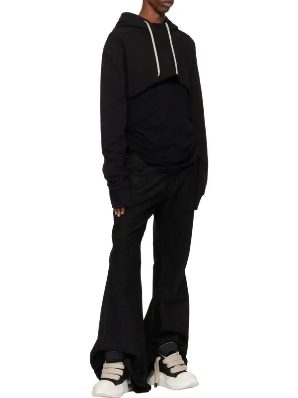 Rick Owens High-waisted Boot-cut Trousers - Black