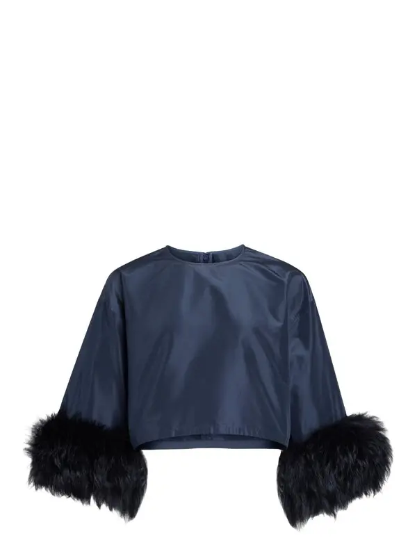 Alaïa Crew Neck Cover-up With Wool Cuffs - Black