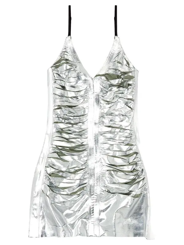DIESEL® D-lamante V-neck Mini Dress - Silver