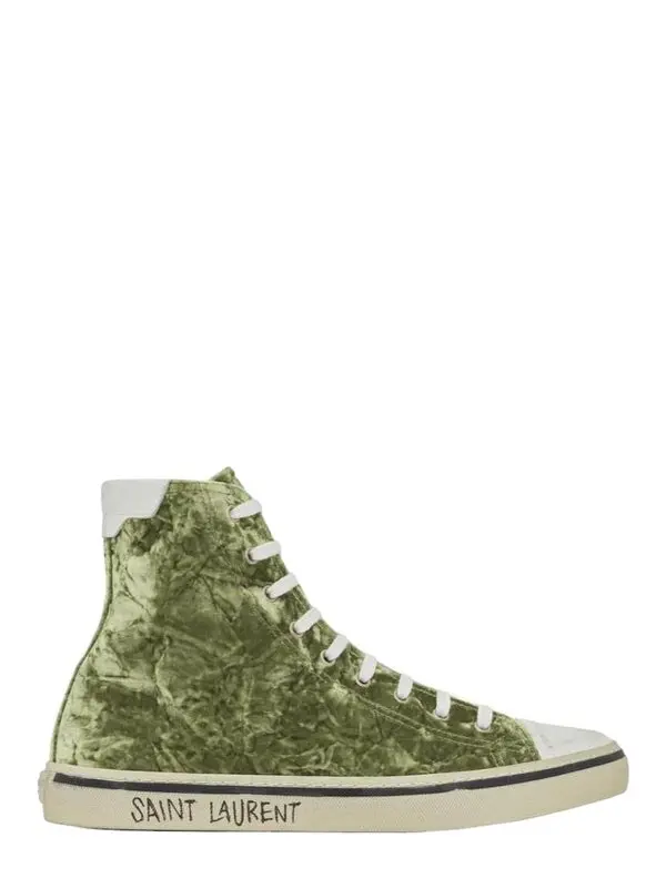 Saint Laurent Malibu High-top Sneakers - Green