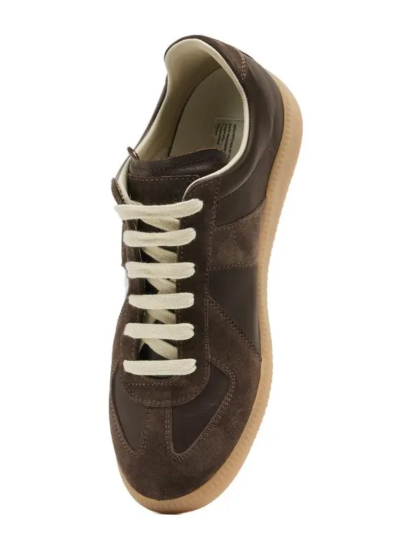 MAISON MARGIELA Replica Sneakers In Nappa Leather And Suede - Brown