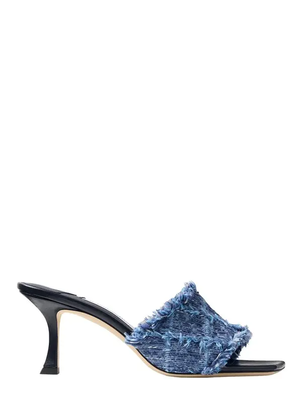 JIMMY CHOO Alexia 70 Woven Heeled Mules - Blue