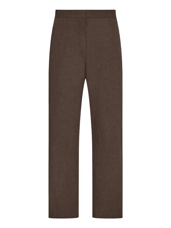 THE ROW Silk Maryam Trousers - Brown