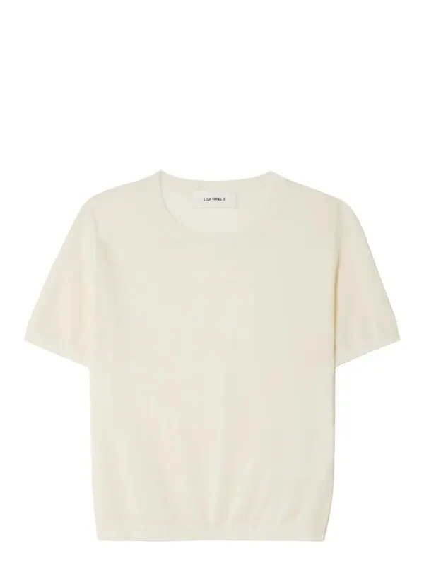 LISA YANG Delila Cashmere T-shirt - Ivory