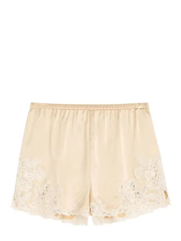 BY MALENE BIRGER Lace Detail Shorts - Nude