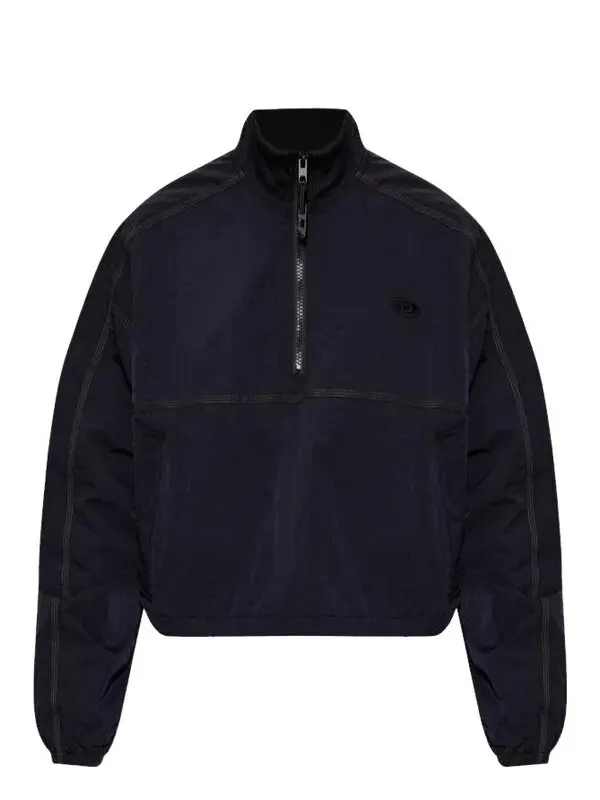 DIESEL® Long Sleeve Half-zip Jacket - Black