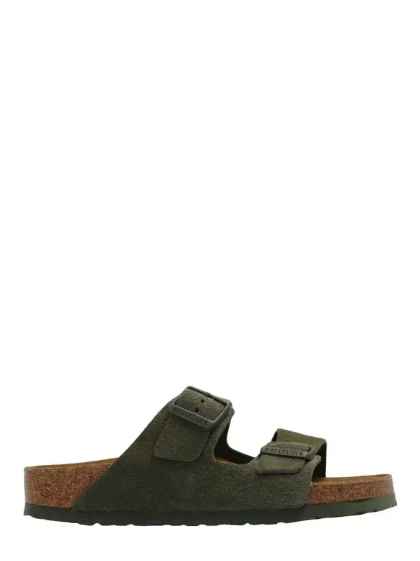 BIRKENSTOCK Logo Flat Sandals - Black